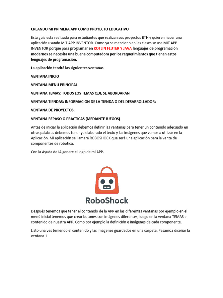 Creando Mi Primera App Como Proyecto Educativo | PDF | Ventana (informática) | Píxel