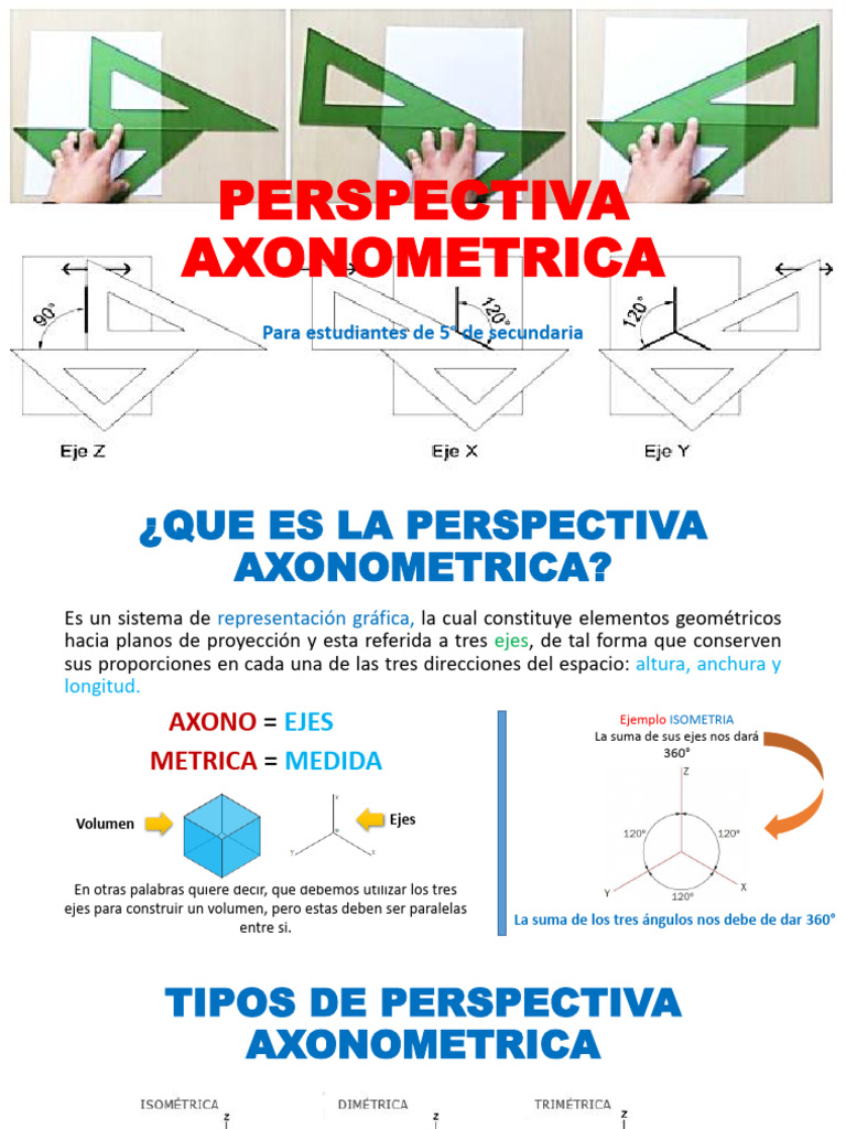 Guía de Perspectiva Axonométrica | PDF