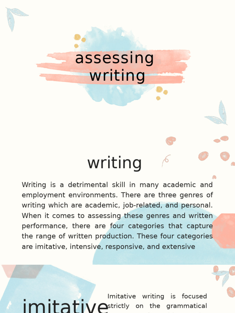 Assessing Writing | PDF | Question | Essays