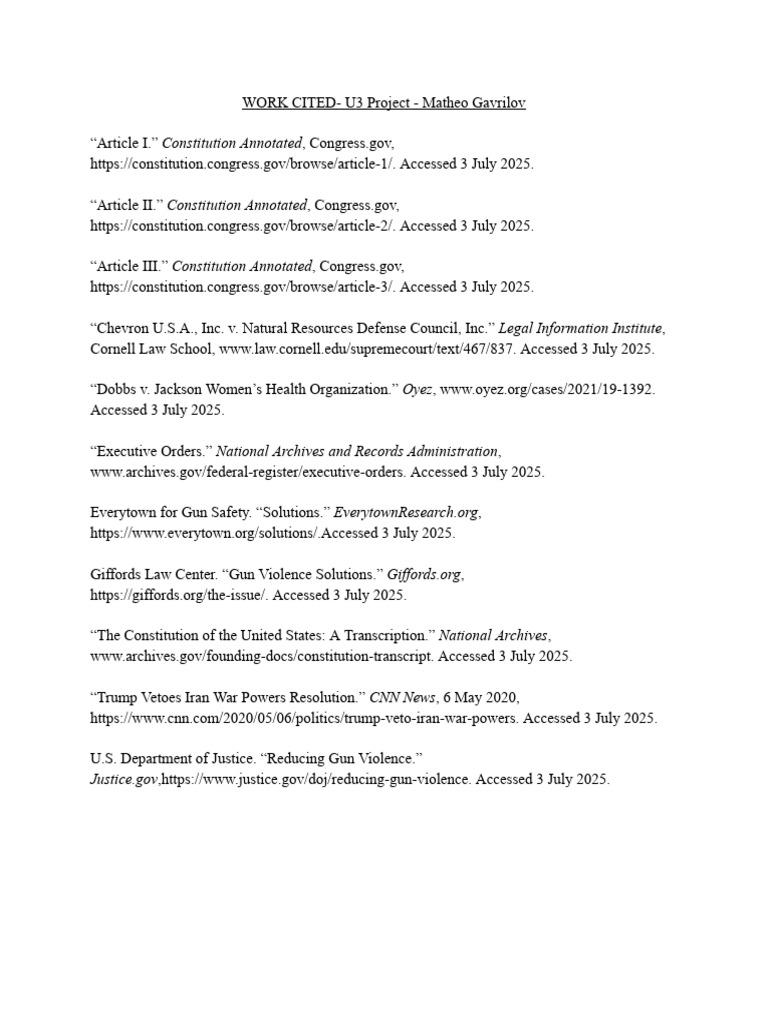 U3 Honors Project Citations | PDF