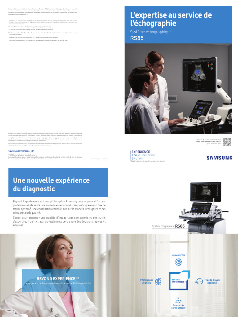 Système échographique RS85 de Samsung | PDF | Échographie | Imagerie ...