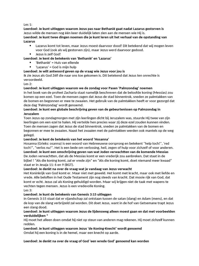 V3b Samenvatting Godsdienst de Koning-Knecht | PDF