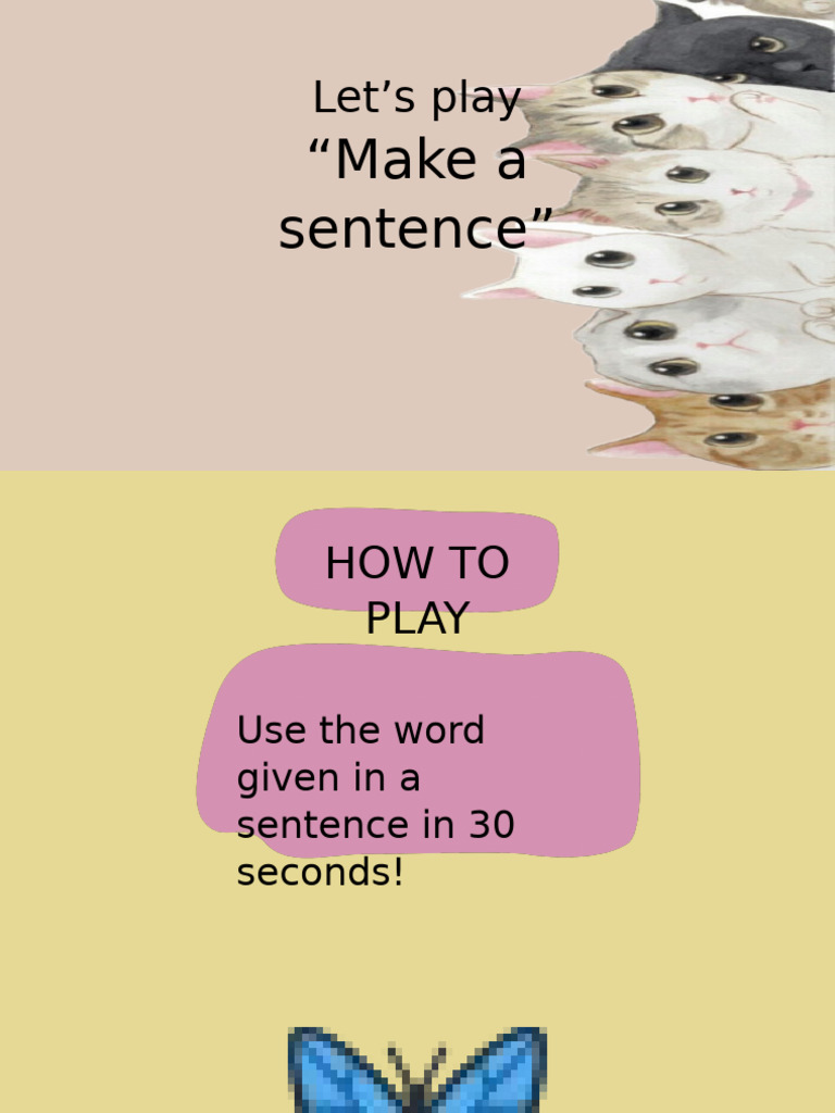 Make A Sentence | PDF