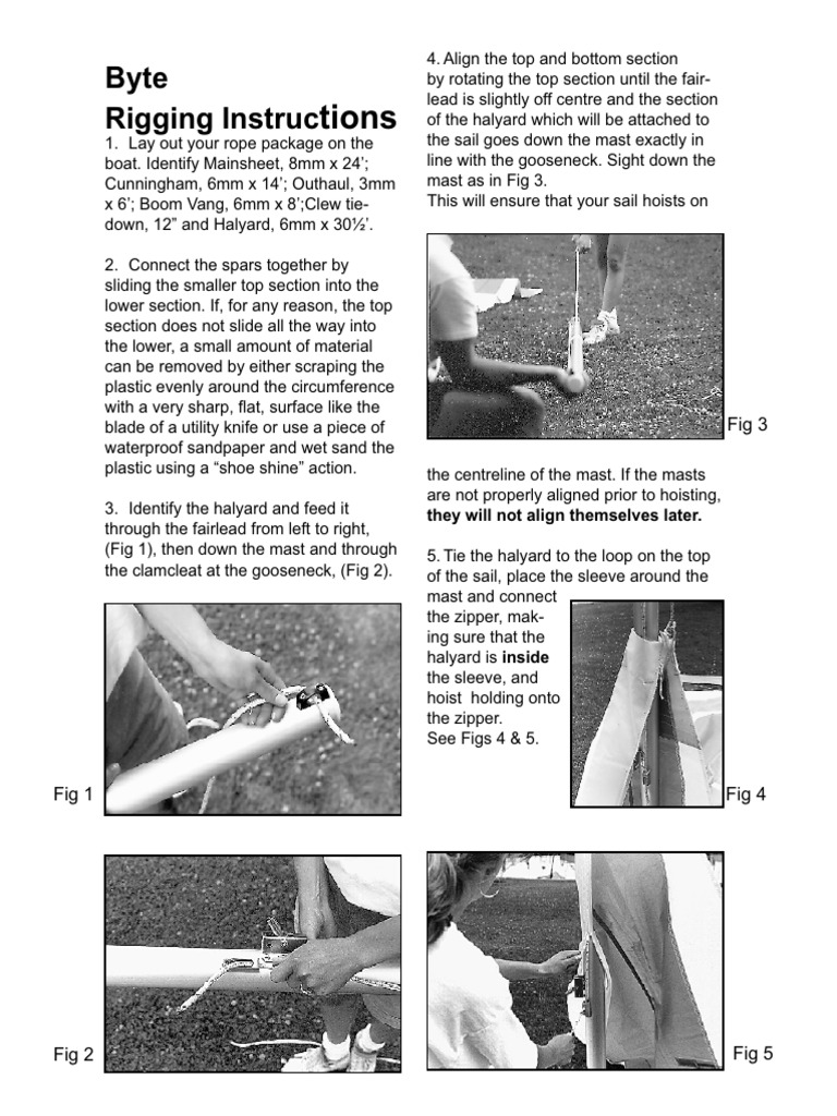 Sailboat Rigging Instructions Guide | PDF | Sailing Ships