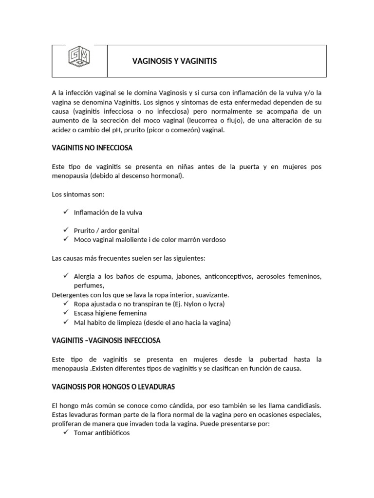 SALUD INTIMA Vaginosis y Vaginitis | PDF | Reproducción humana | La salud de la mujer