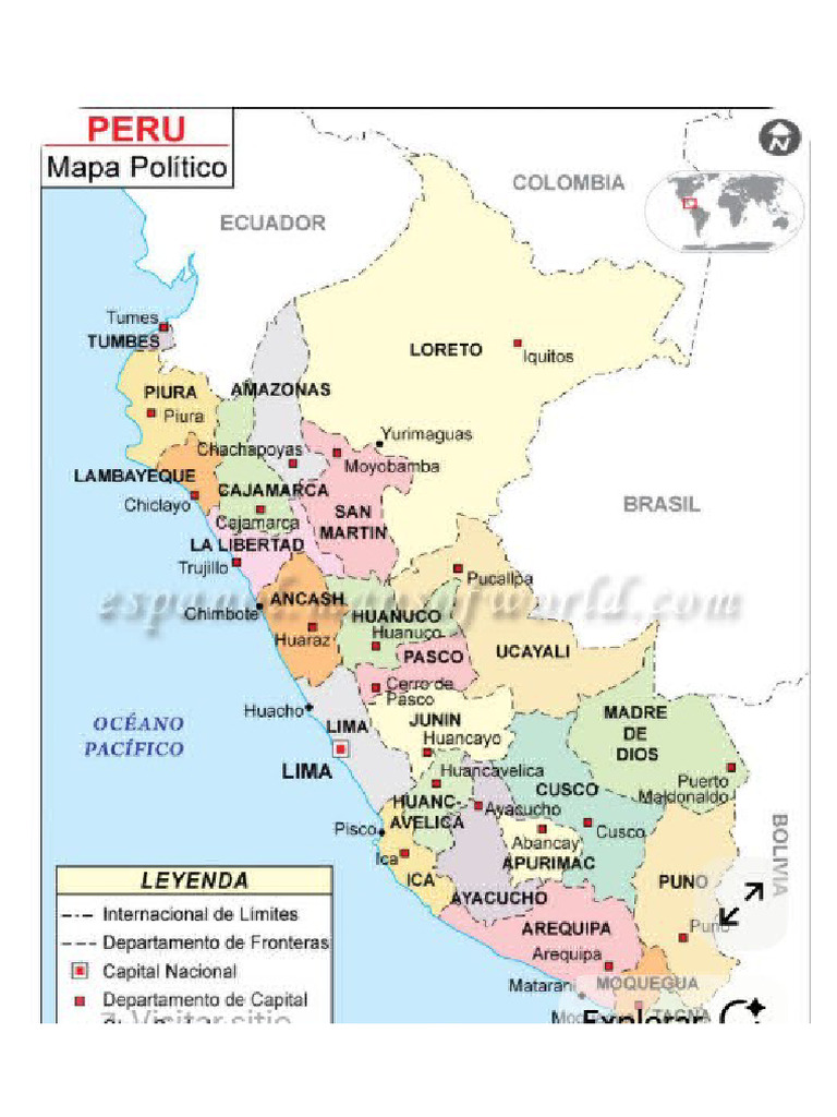 Mapa Politico Del Peru | PDF