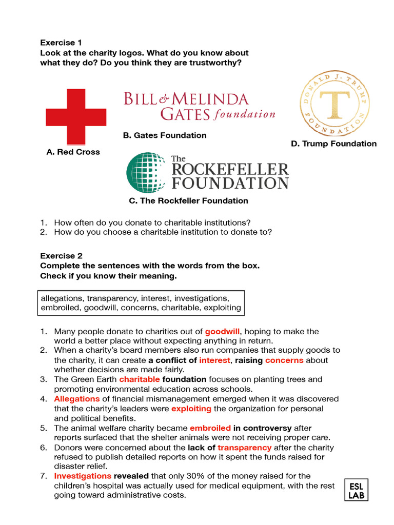 Good Charity Bad Charity T | PDF | Donald J. Trump Foundation ...