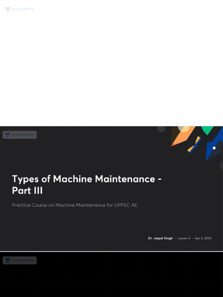 Types of Machine Maintenance - Par With Anno 1743858354594 | PDF