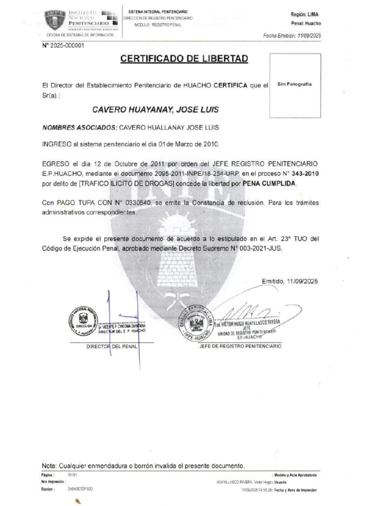 Levantar Restriccion de Dni | PDF