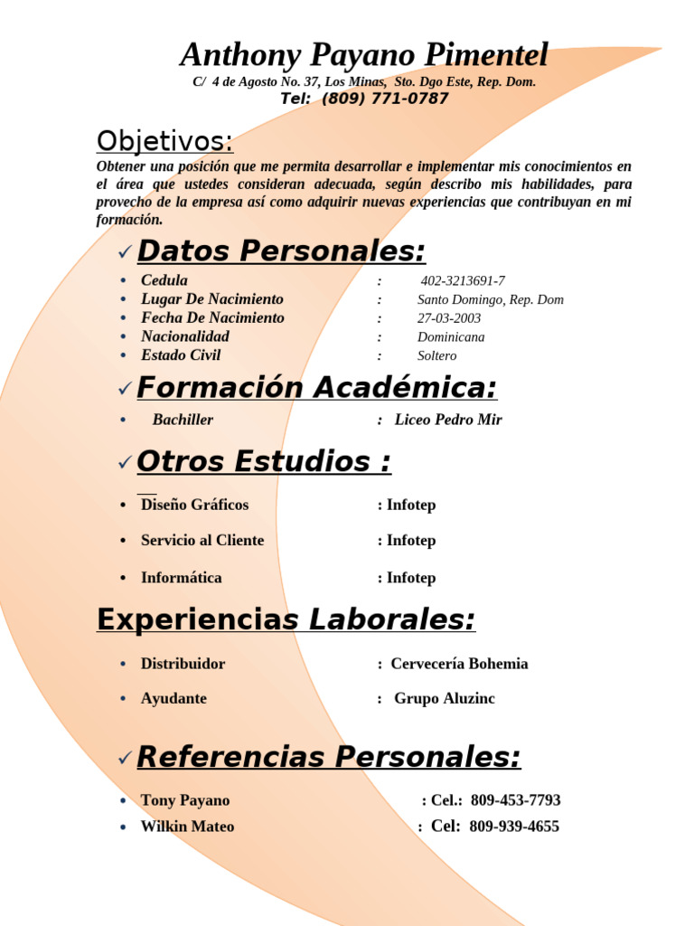 Anthony Payano Pimentel | PDF