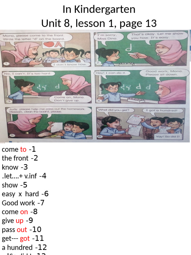 In Kindergarten | PDF