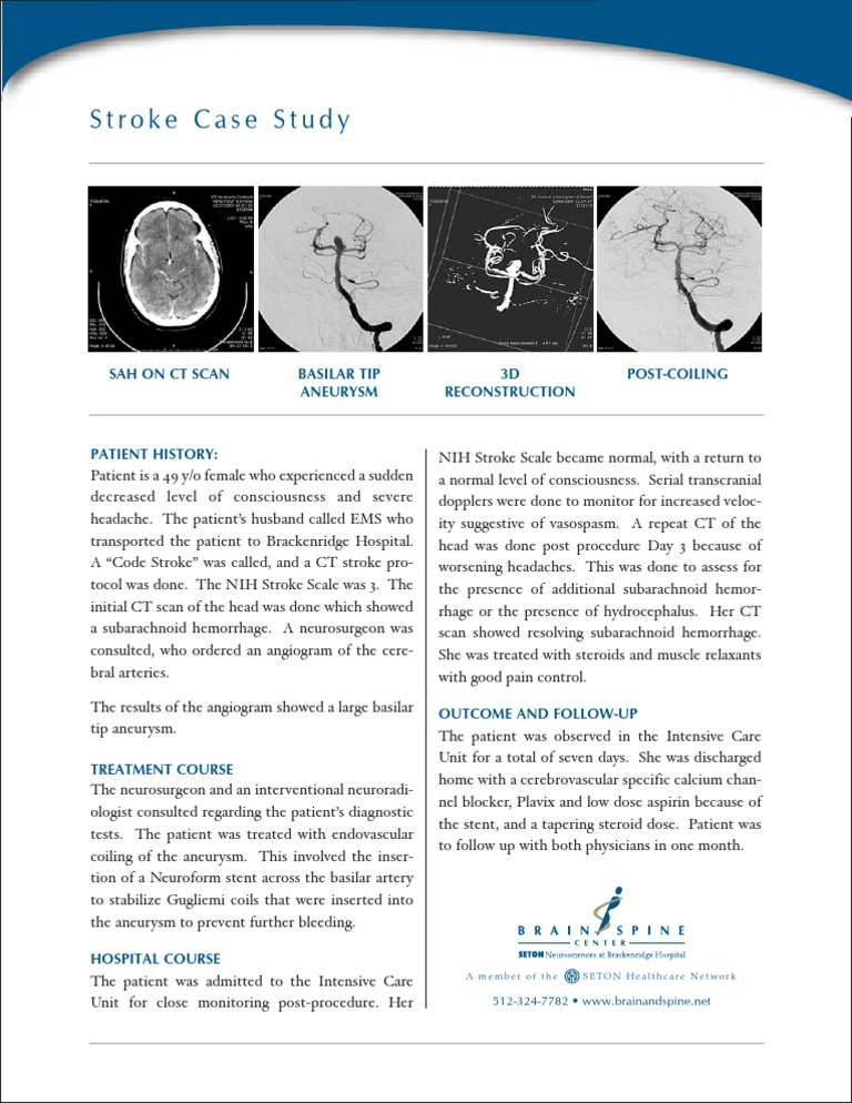 Stroke Case Study - 1final | PDF