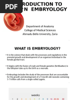 Lecture 1-Introduction To Embryology | PDF | Anatomy | Reproduction