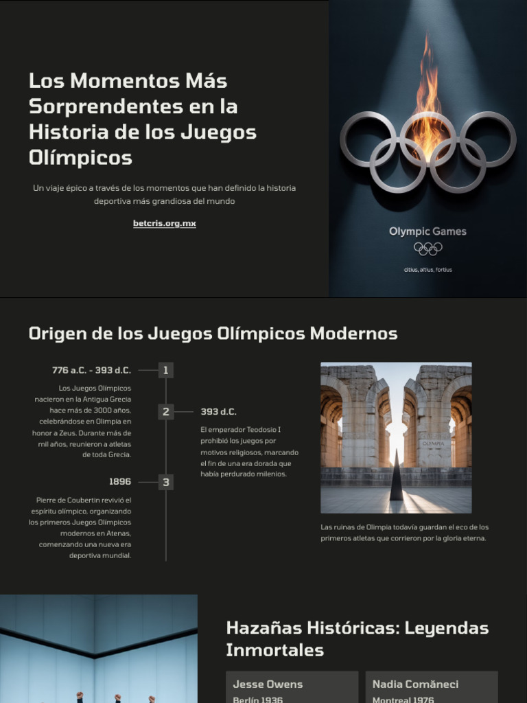 Momentos Clave en la Historia Olímpica | PDF | Juegos olímpicos ...