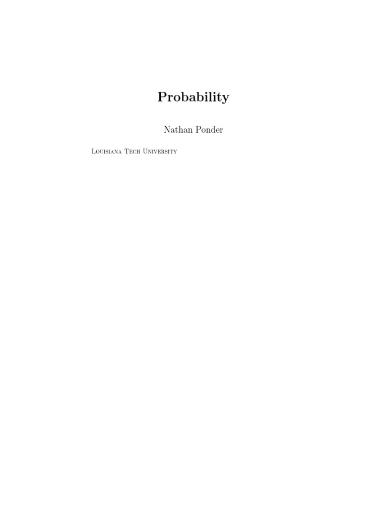 Ponder Probability 2025 September | PDF | Probability Distribution | Random Variable