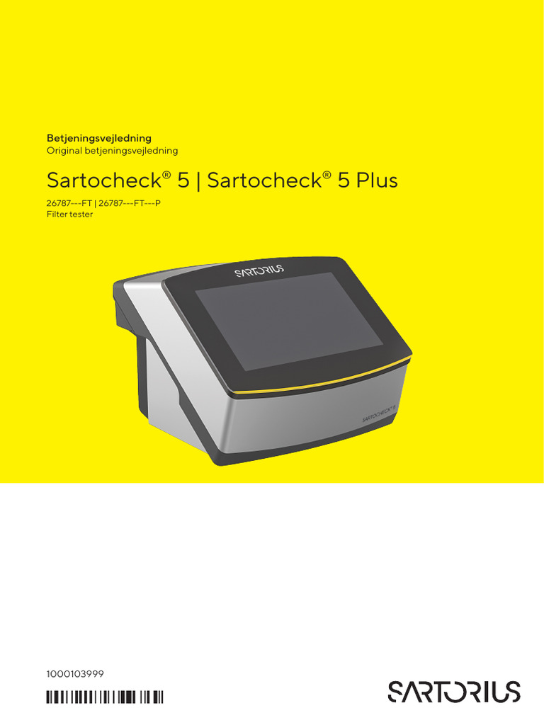Manual Sartocheck 5 SPI6053-k220202 | PDF