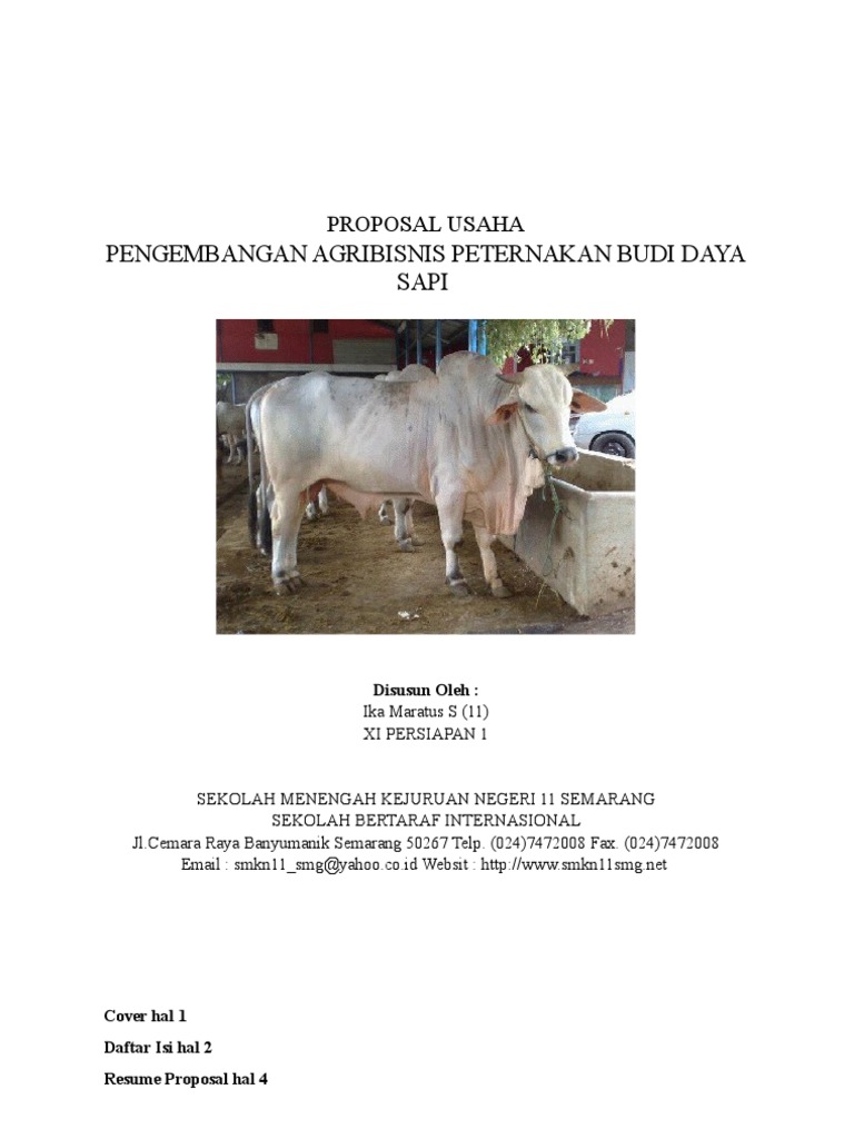 Proposal Sapi | PDF