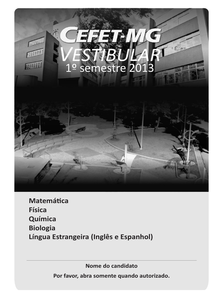 Superior 2013 1 Mat Fis Qui Bio Ing Esp | PDF | Equilíbrio químico | Mitocôndria