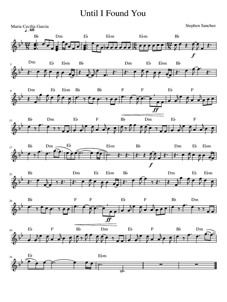 Terrific Until I Found You Sheet Music Pictures