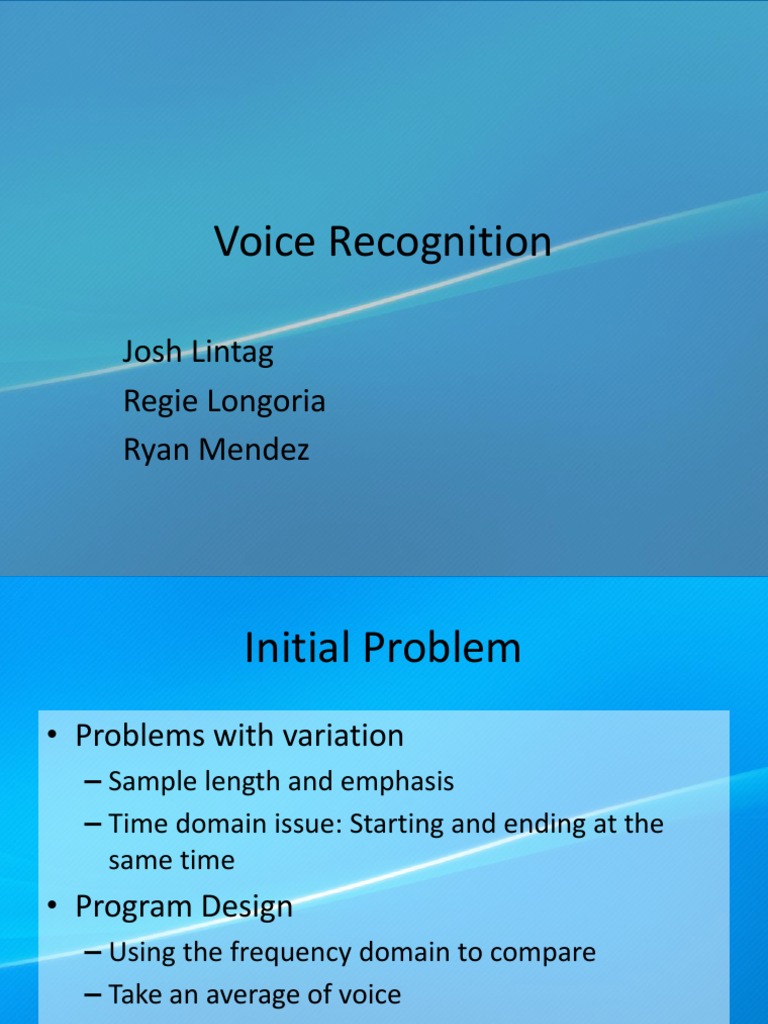 Voice Recognition | PDF | Matrix (Mathematics) | Applied Mathematics