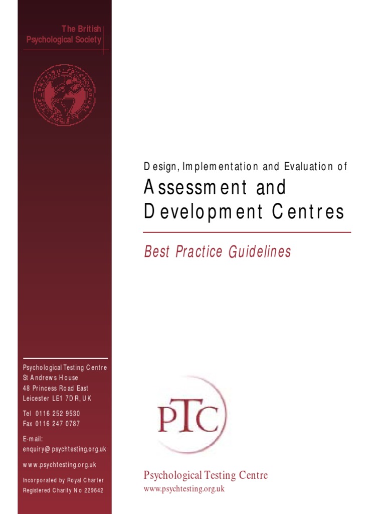 BPS Assessment Centre Guidelines | PDF | Educational Assessment | Evaluation