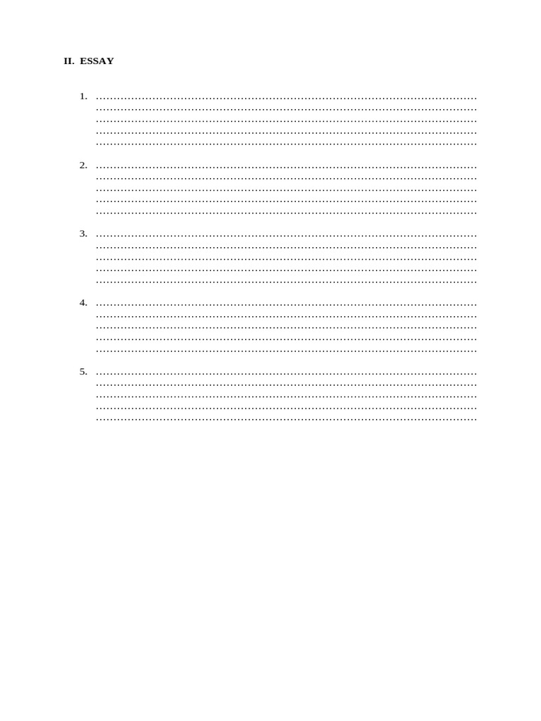 Ii. Essay | PDF