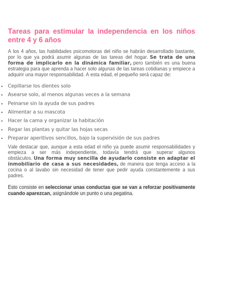 Rutinas para Estimular La Autonomia Del Alumno | PDF