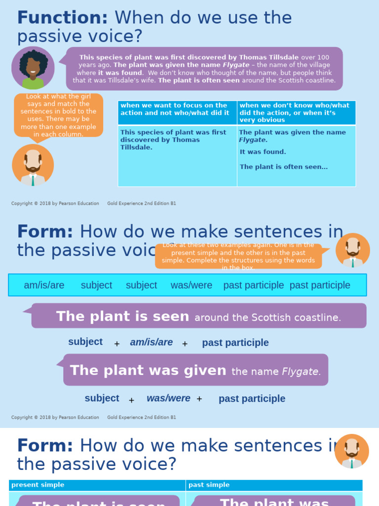 Gold Exp Grammar PPT B1 U6 - Passive Voice | PDF | Subject (Grammar) | Verb