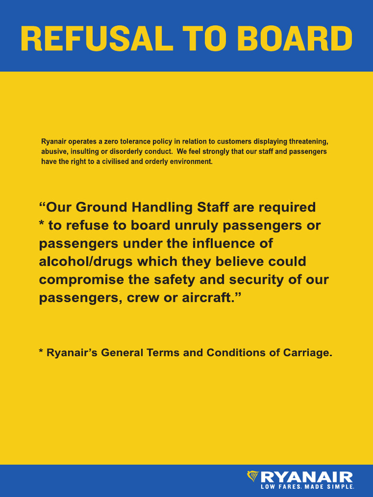 Disruptive Passenger Refusal To Board | PDF