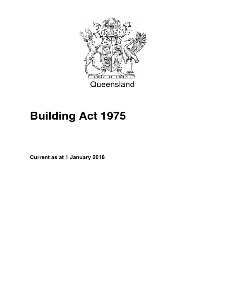 Queensland Building Act 1975 Overview | PDF | Safety | Regulatory ...