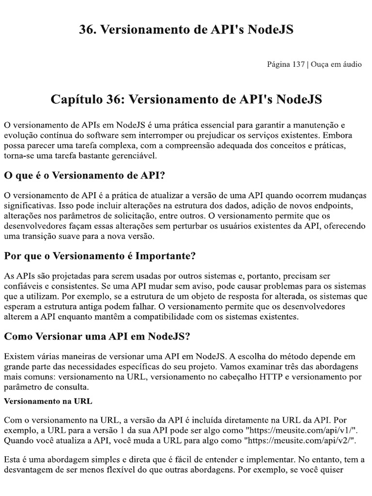 Versionamento de API Rest | PDF