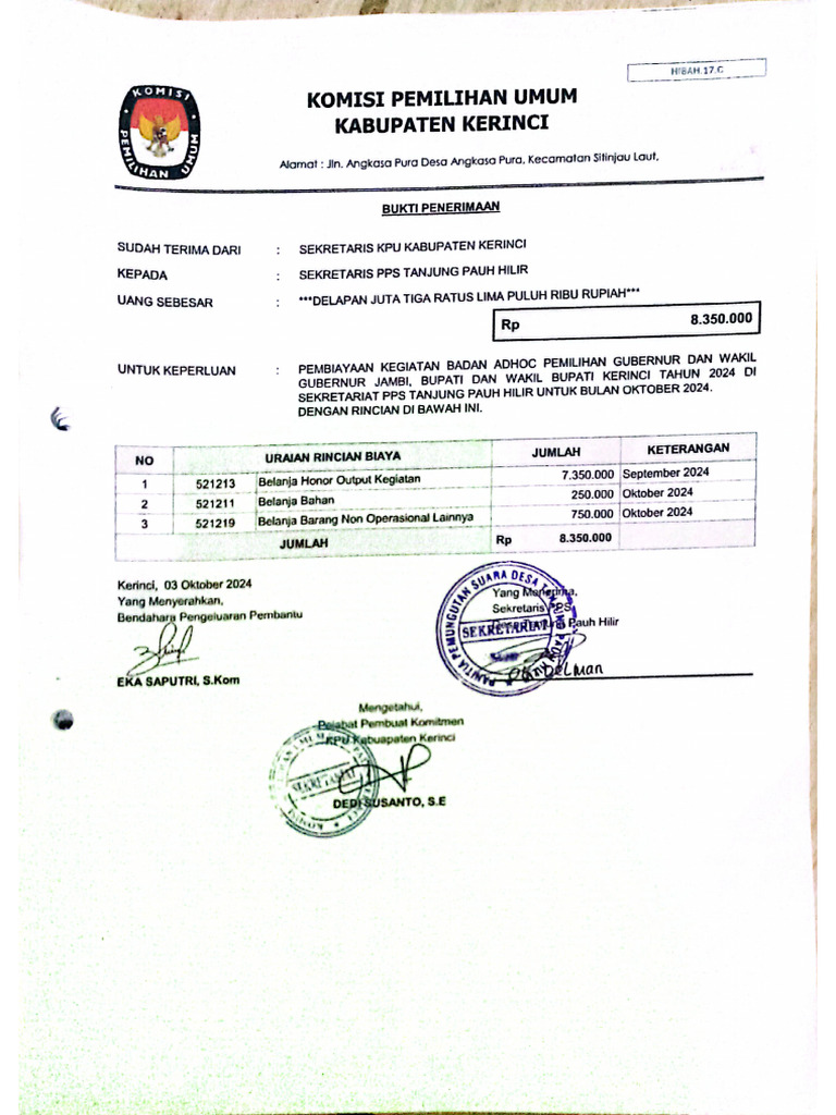 LPJ Oktober Pps Tanjung Pauh Hilir Full | PDF