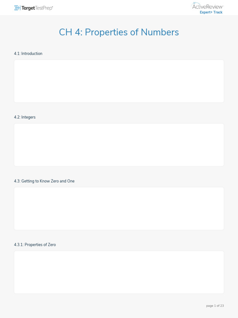CH 4 Properties of Numbers Expert+ Track | PDF | Division (Mathematics ...