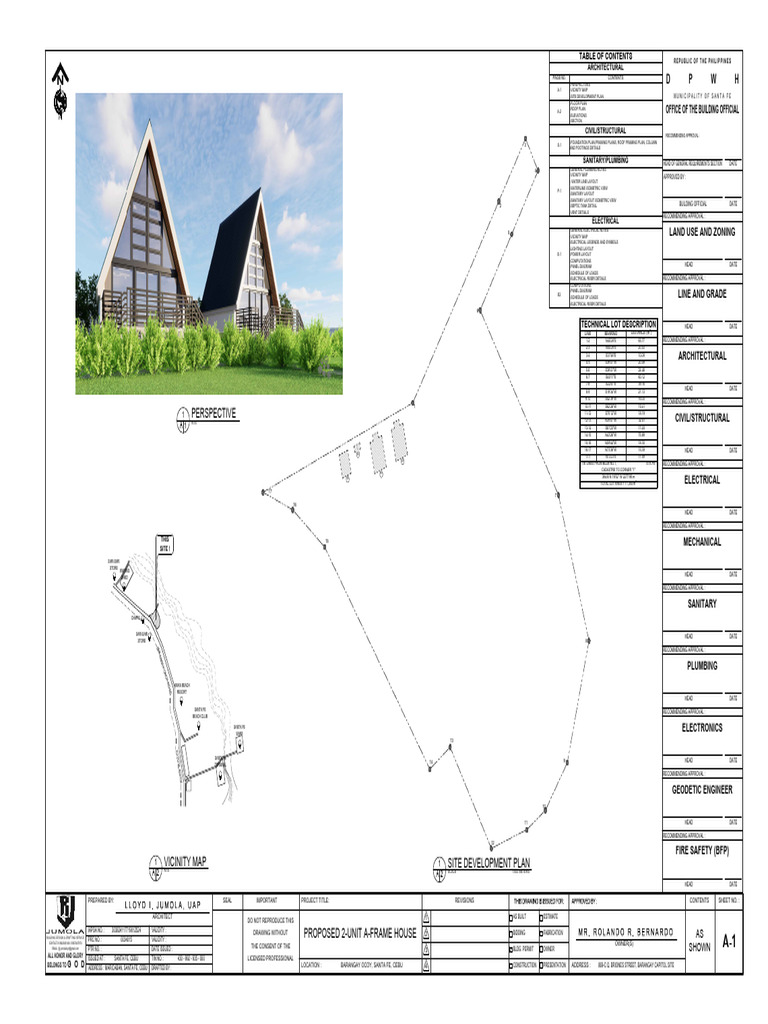 Proposed A-Frame House Plans | PDF