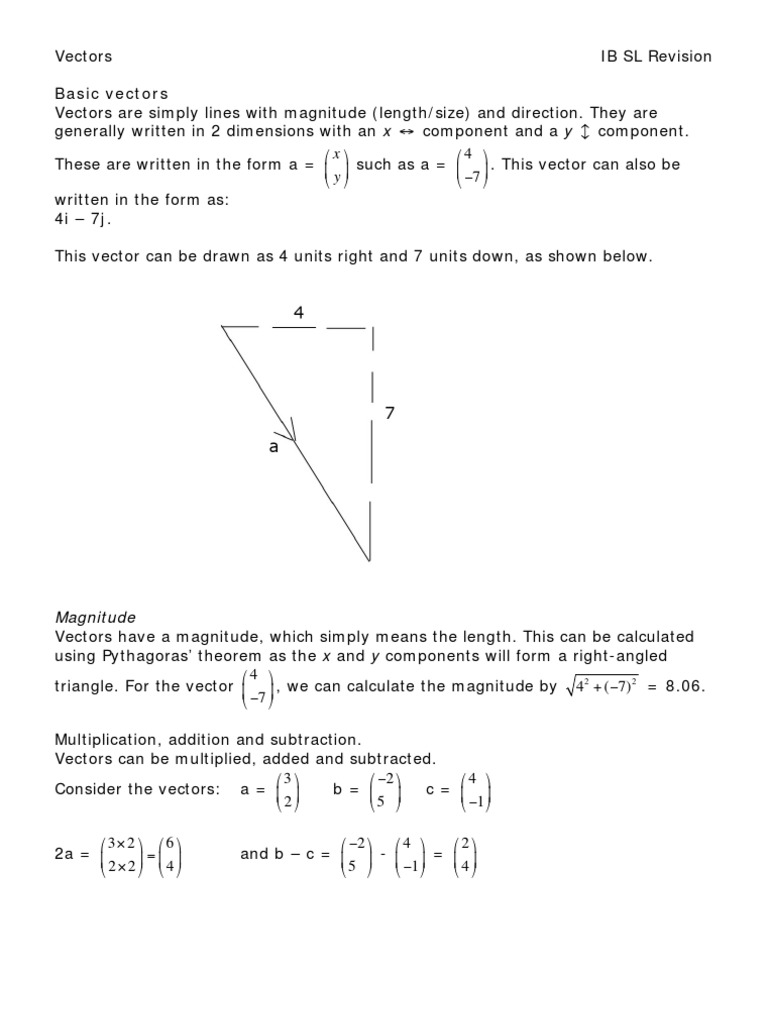 Vectors | PDF | Norm (Mathematics) | Euclidean Vector