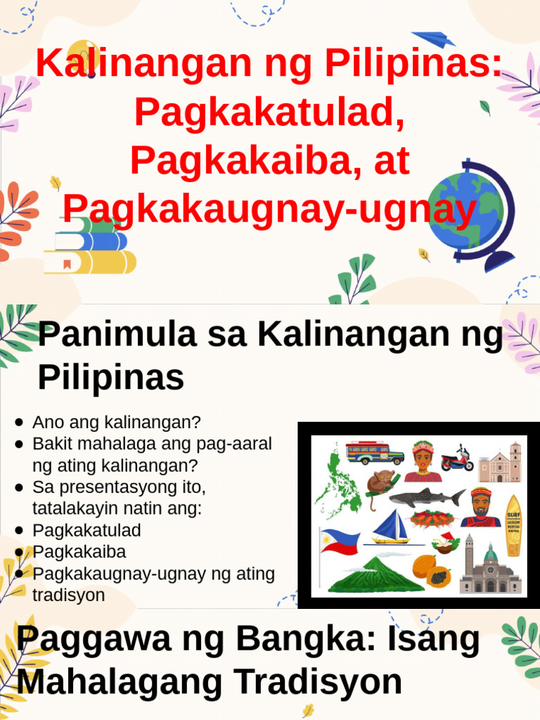 AP5 Q2 A 1B Tradisyon (Paggawa NG Bangka, Pagdaraos NG Pagdiriwang, Mga ...