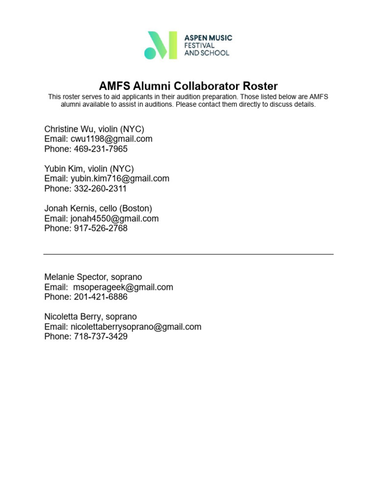 Collaborator Roster | PDF