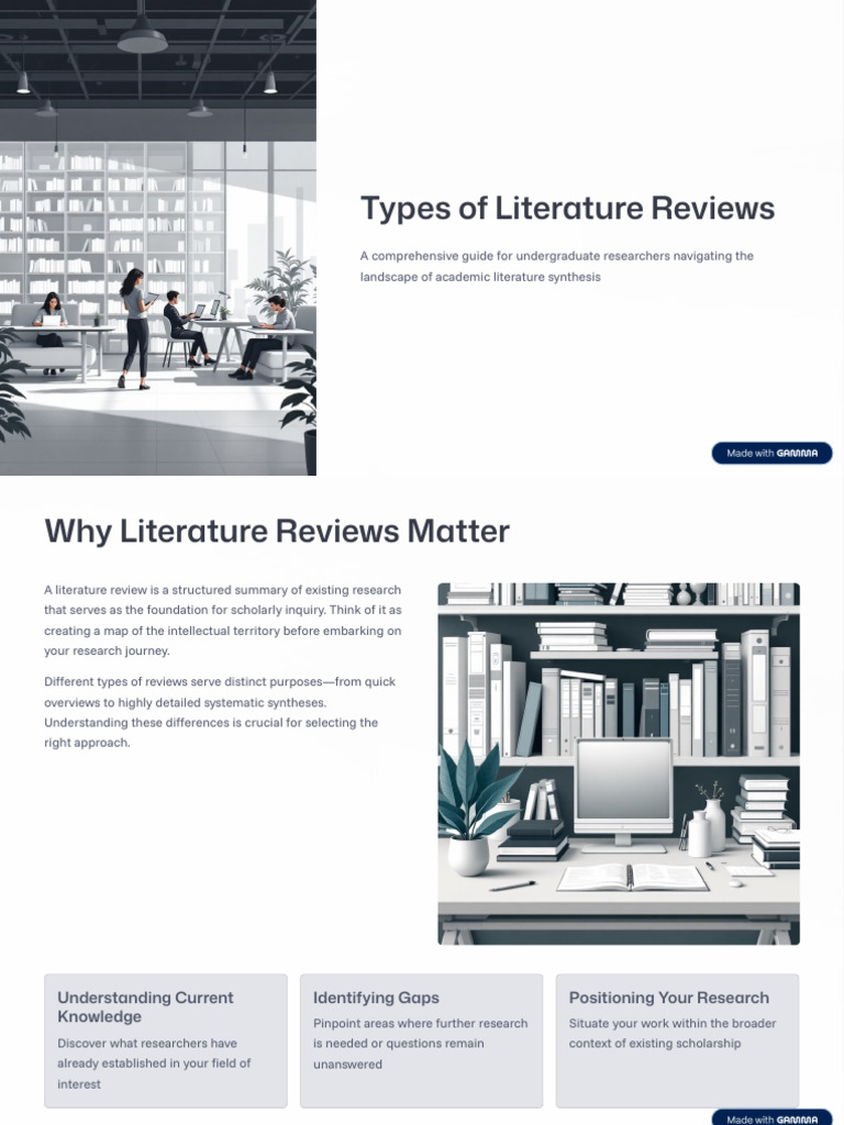 Types of Literature Reviews | PDF | Systematic Review | Methodology