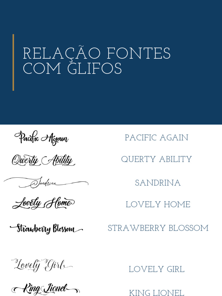 Fontes Com Glifos | PDF