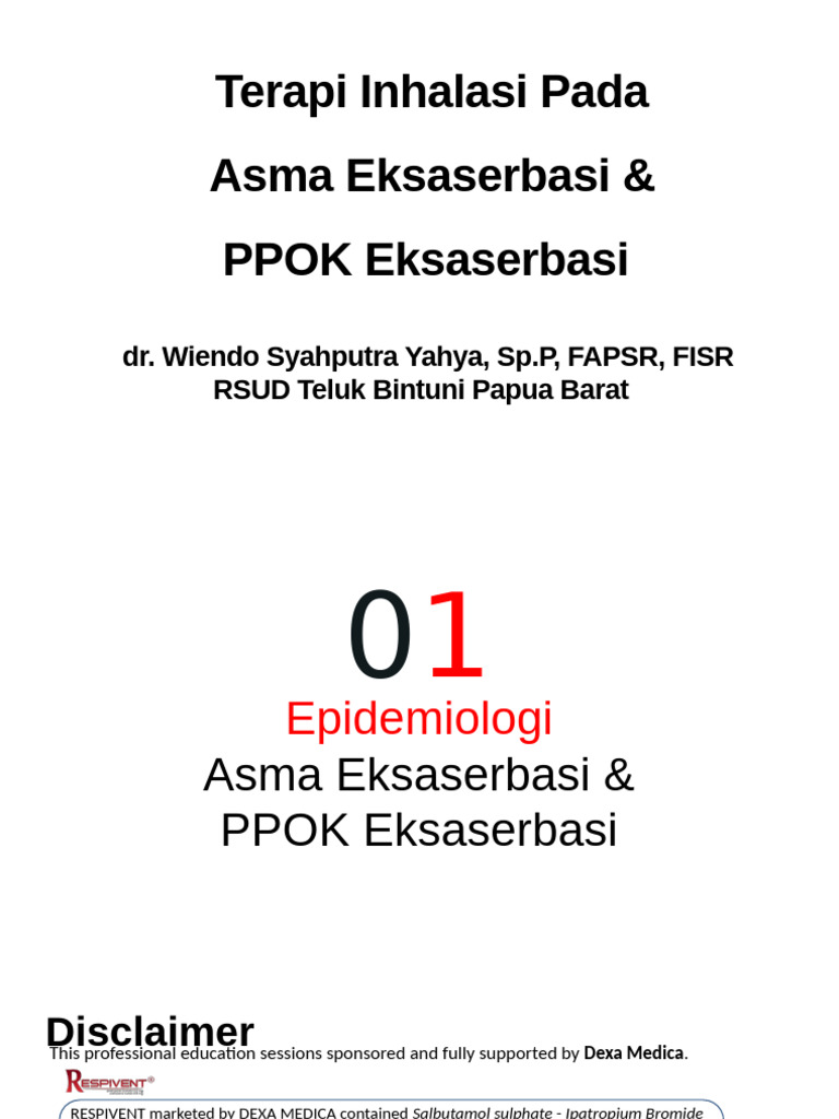 Dr. Wiendo-Terapi Inhalasi Pada Asma Eksaserbasi Dan PPOK Eksaserbasi | PDF
