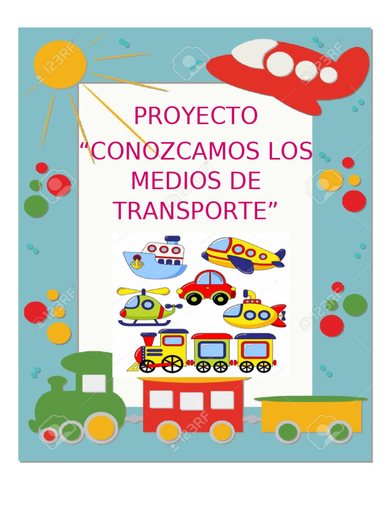 Medios de Transporte para Niños de 4 Años | PDF | Maestros | Aprendizaje