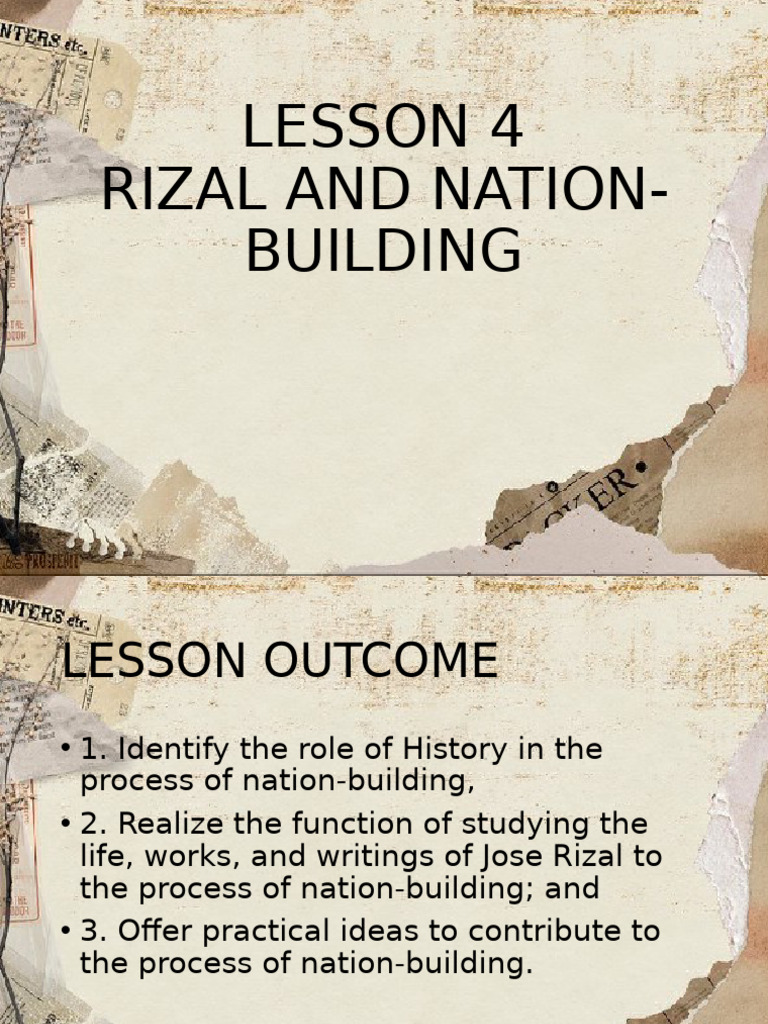 Lesson 4 Rizal and Nation Building | PDF | Philippines