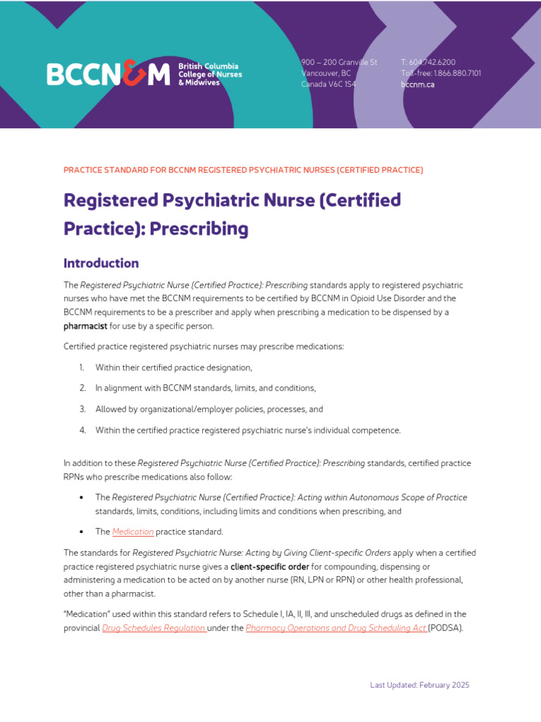 RPN PS CP Prescribing | PDF | Medical Prescription | Nursing