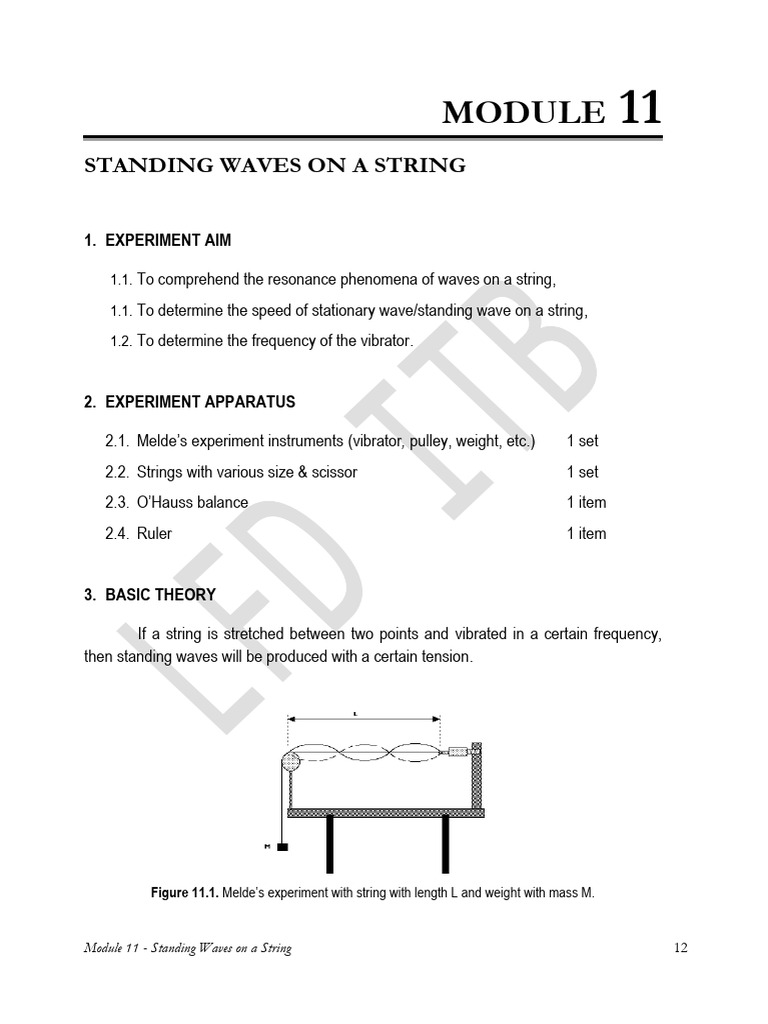 Module 11 Standing Waves On A String | PDF | Collision | Momentum