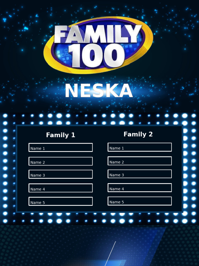 Family Feud Game Format Template | PDF