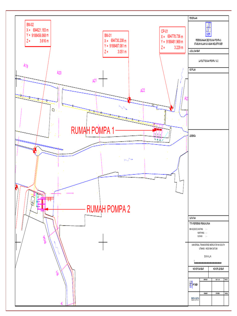Layout Rumah Pompa 1 & 2 | PDF