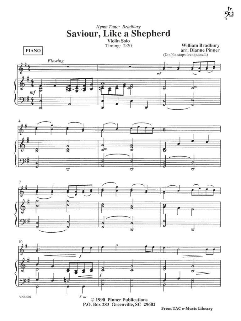 Saviour, Like A Shepherd-Vln | PDF