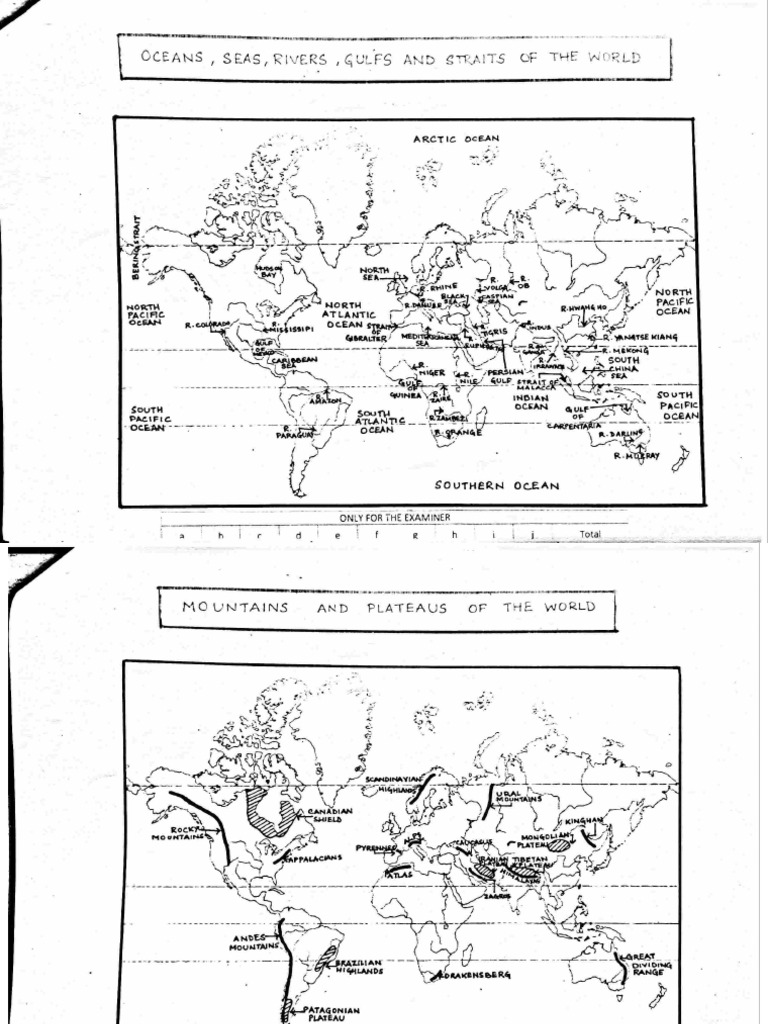 Class 9 - World Map | PDF