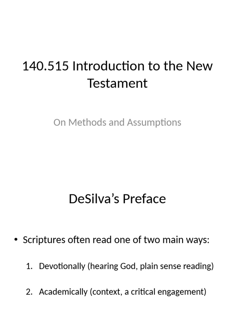 Introduction To The New Testament | PDF | Gospel Of Luke | Gospel Of Mark