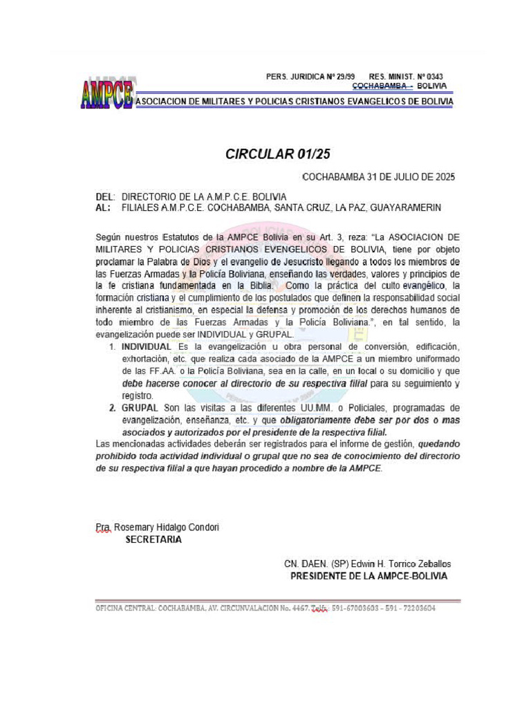 Circular 1 | PDF